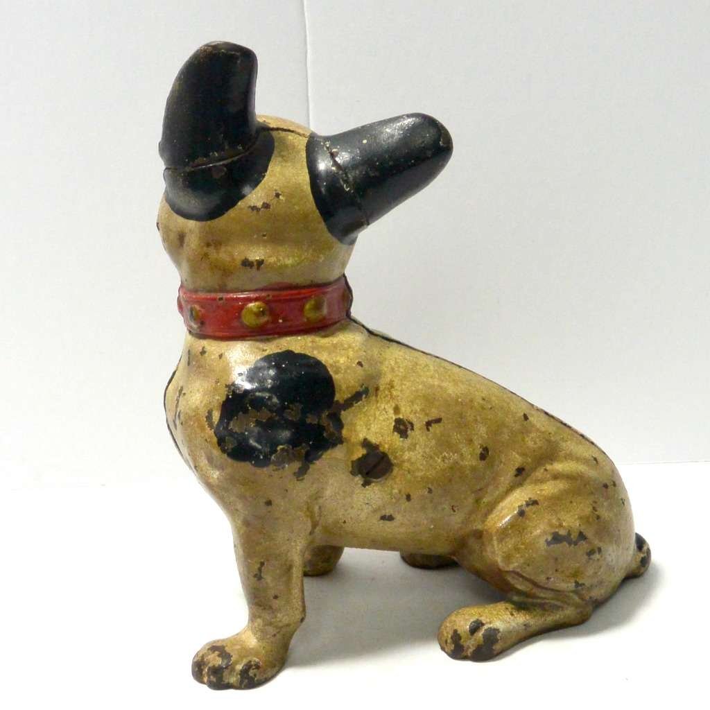 Hubley Cast Iron French Bulldog c.1930's - A Dogs Tale Collectibles