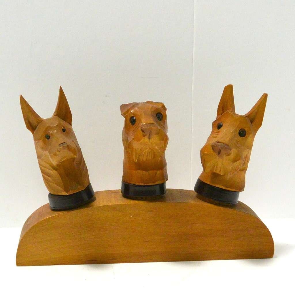 Hand-Carved Wood Dog Head Bottle Stoppers Germany - A Dogs Tale ...