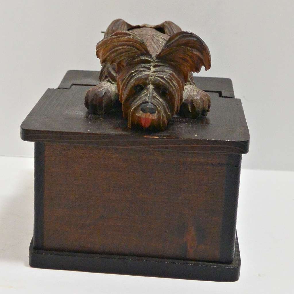 Anri Skye Terrier Hand Carved Mechanical Box-{{mpg_productsku} - A Dogs ...