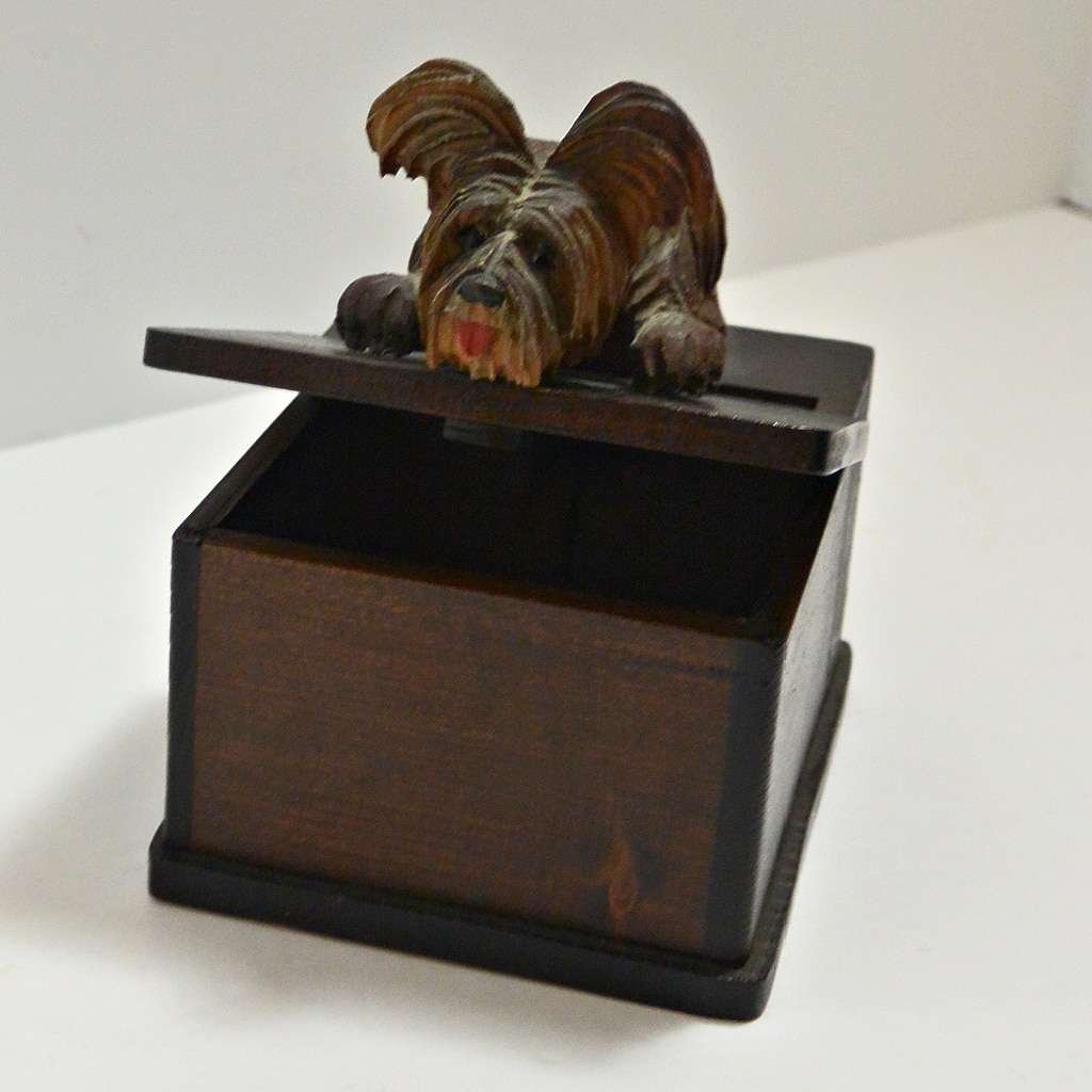 Anri Skye Terrier Hand Carved Mechanical Box-{{mpg_productsku} - A Dogs ...