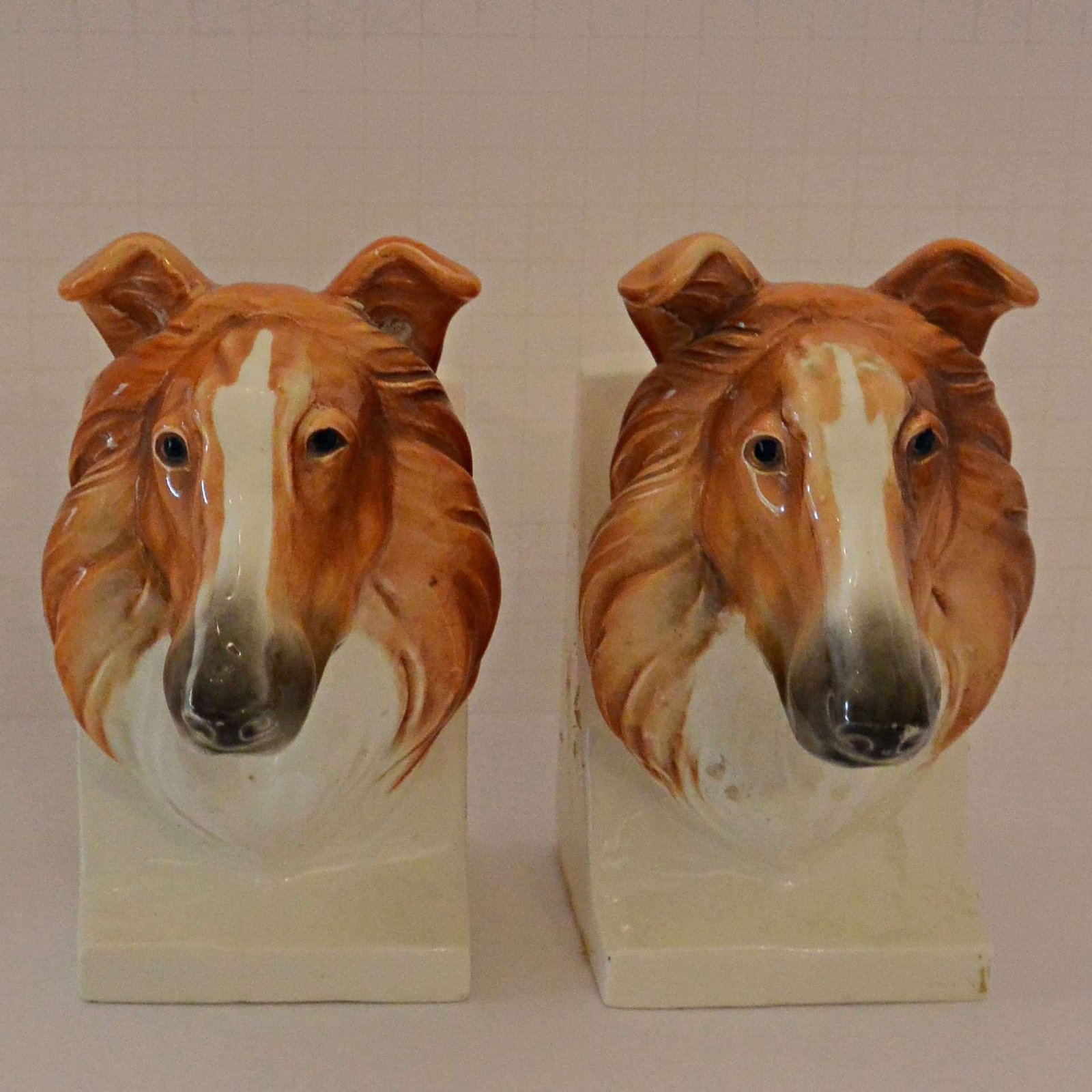 Vintage Porcelain Collie Bookends Germany – A Dogs Tale Collectibles