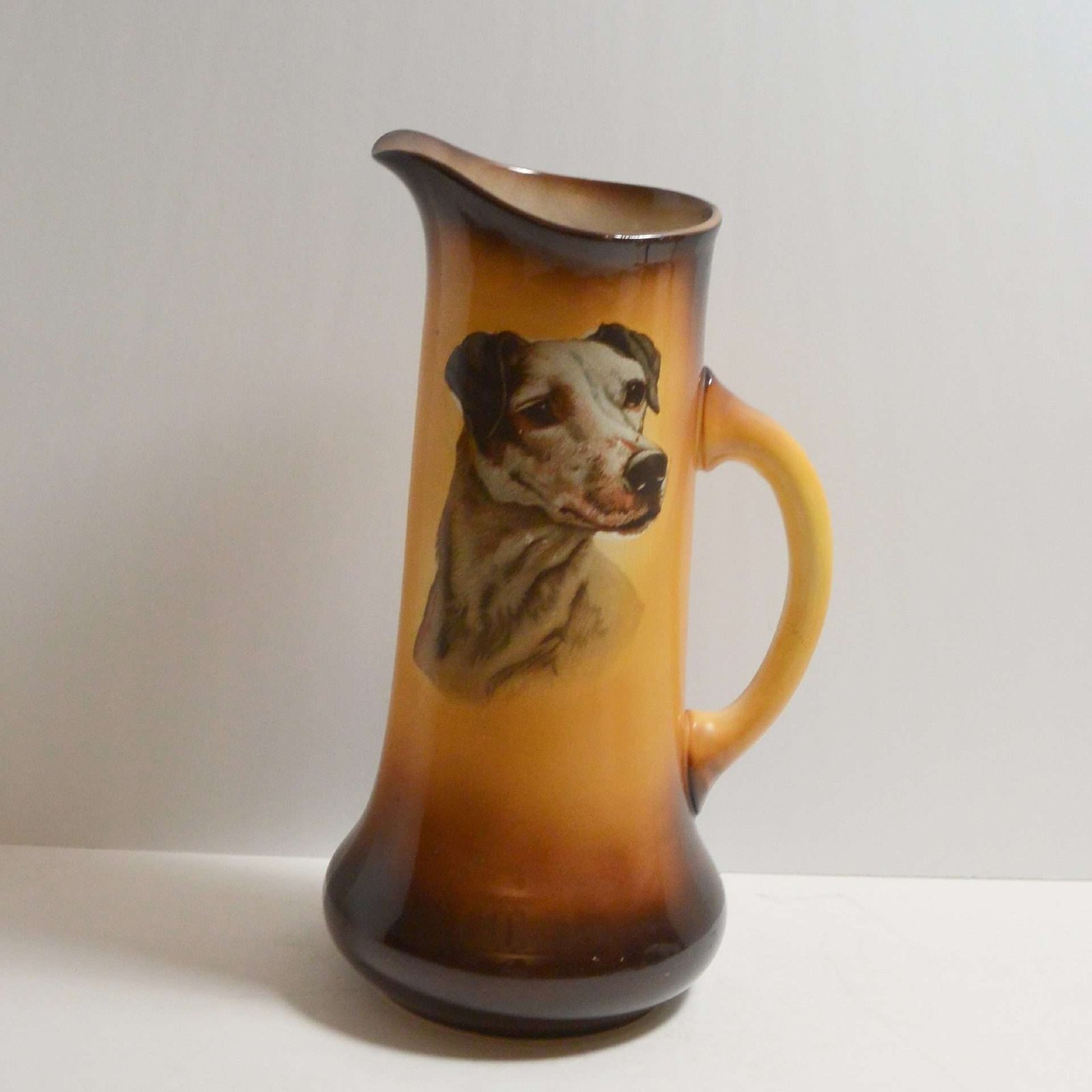 Antique Taylor Smith & Taylor Pitcher With Dog - A Dogs Tale Collectibles