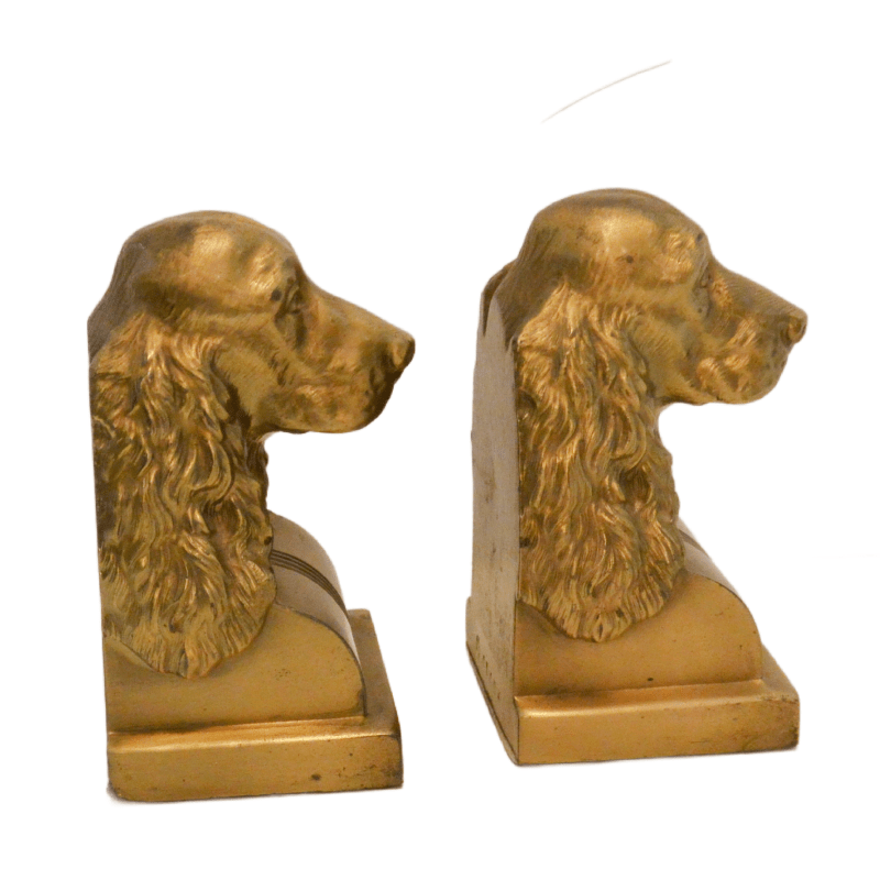 Vintage Brass Spaniel Bookends c. 1950’s - A Dogs Tale Collectibles